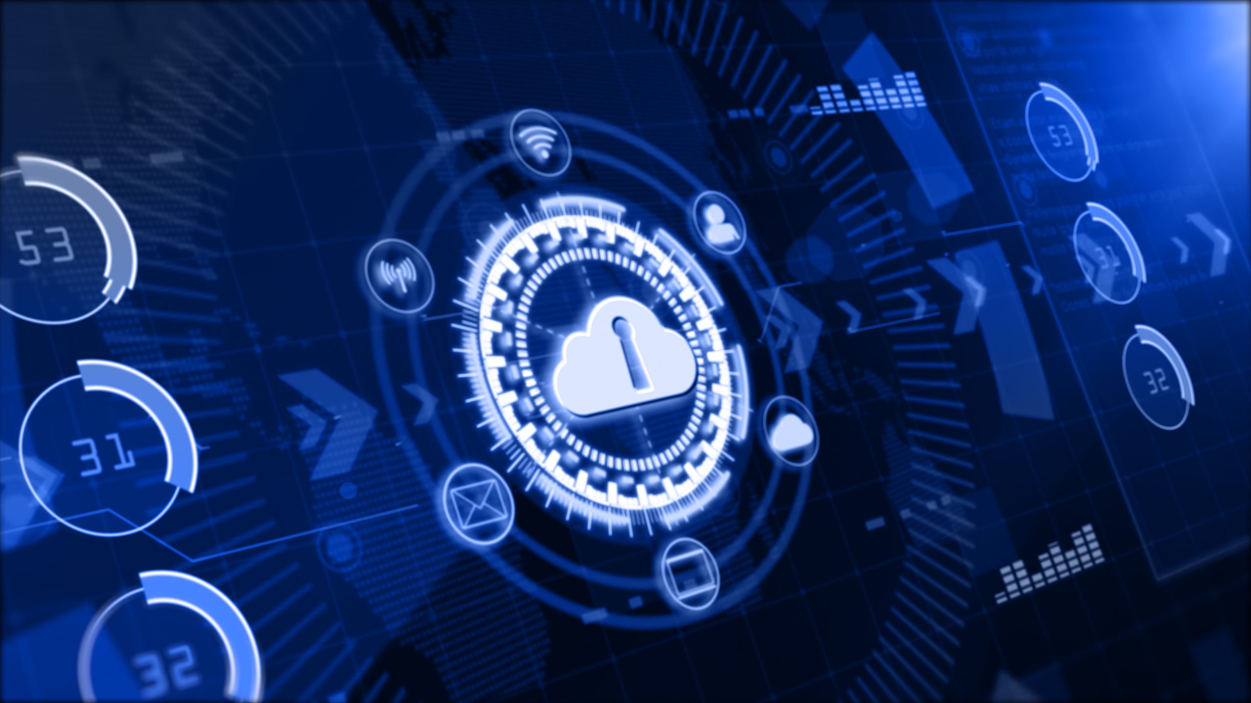 Secure data network, Digital cloud computing, Cyber security concept ...